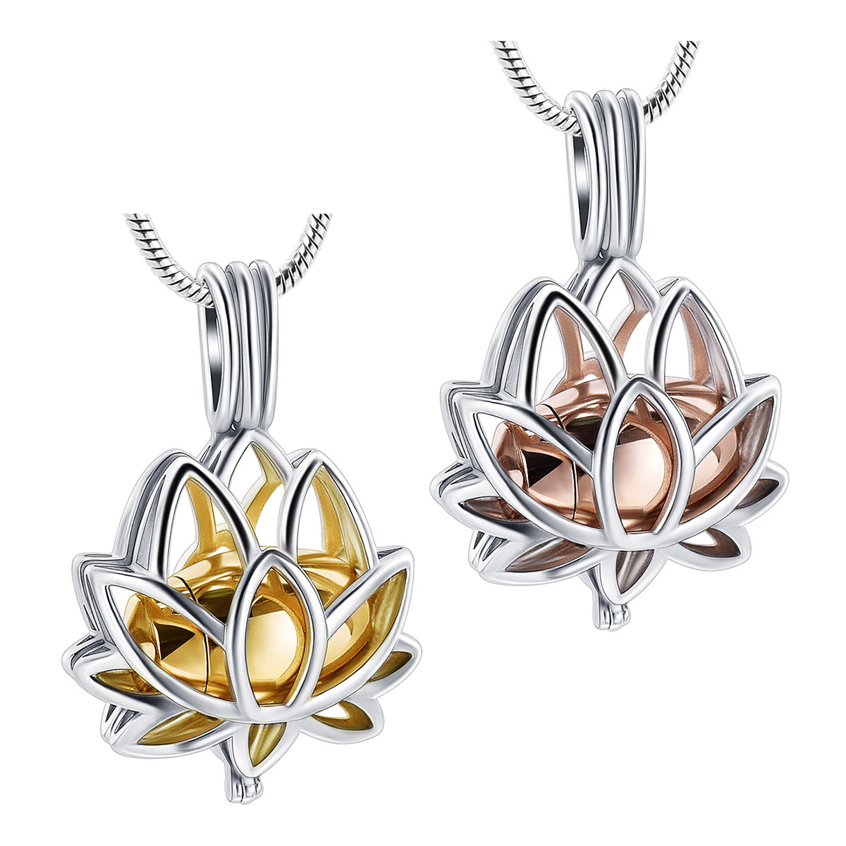 Lotus Stainless Steel Pendants - Lucentt Funeral Products